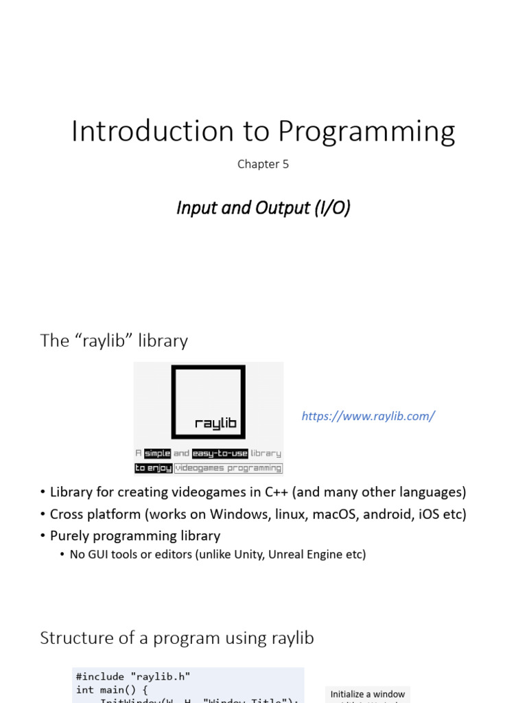 Chap5(Input and Output) | PDF | Software Engineering | Software