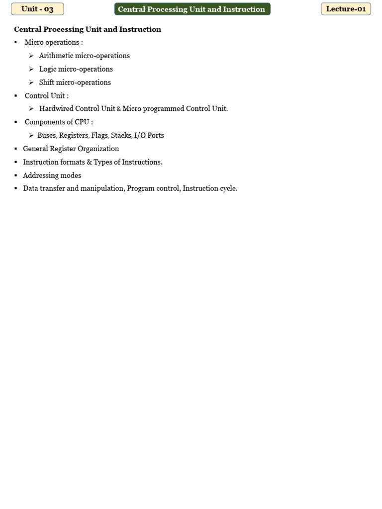 coa unit 3 | PDF | Central Processing Unit | Logic Gate coa unit 3 | PDF | Central Processing Unit | Logic Gate