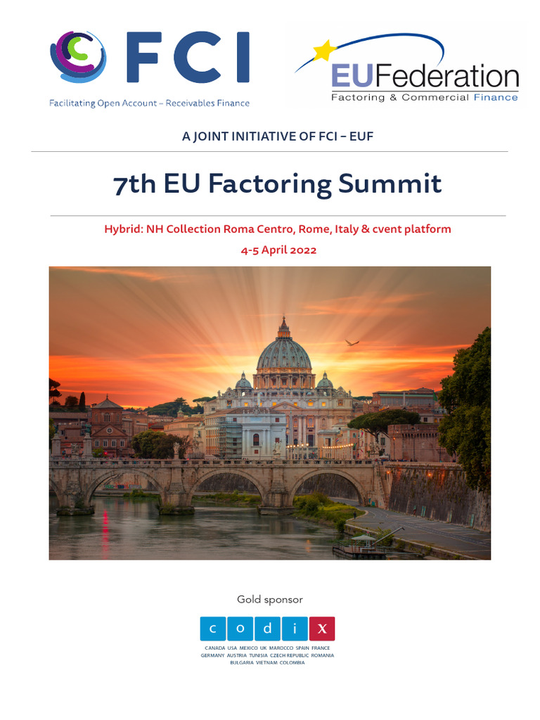 Brochure EU Factoring Summit 2022 | PDF | European Union | Factoring ...