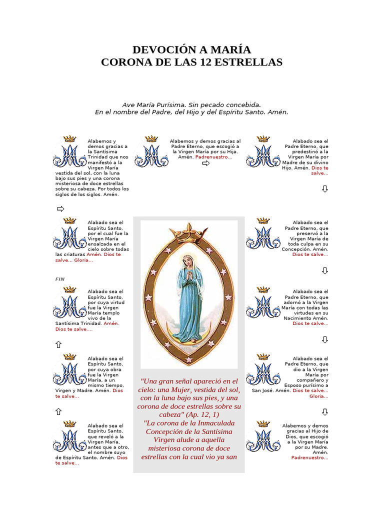 María, Corona de las 12 estrellas | PDF | María, madre de Jesús | Dios ...