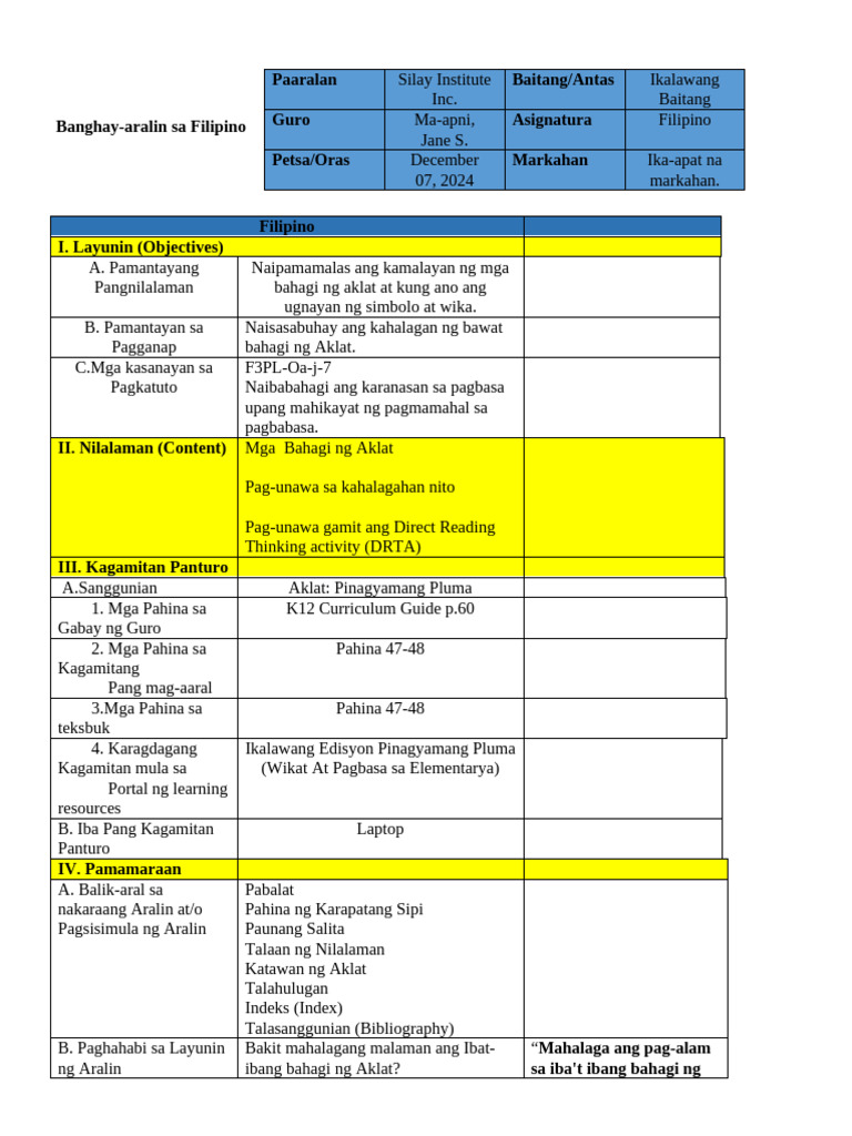DLP in Filipino | PDF