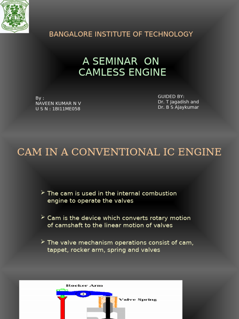 Camless Engine Seminar Insights | PDF | Actuator | Engines