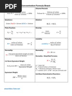 Stoichiometry Formula Sheet | PDF