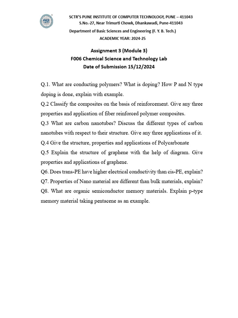 CST assignment 3 Advanced materials | PDF