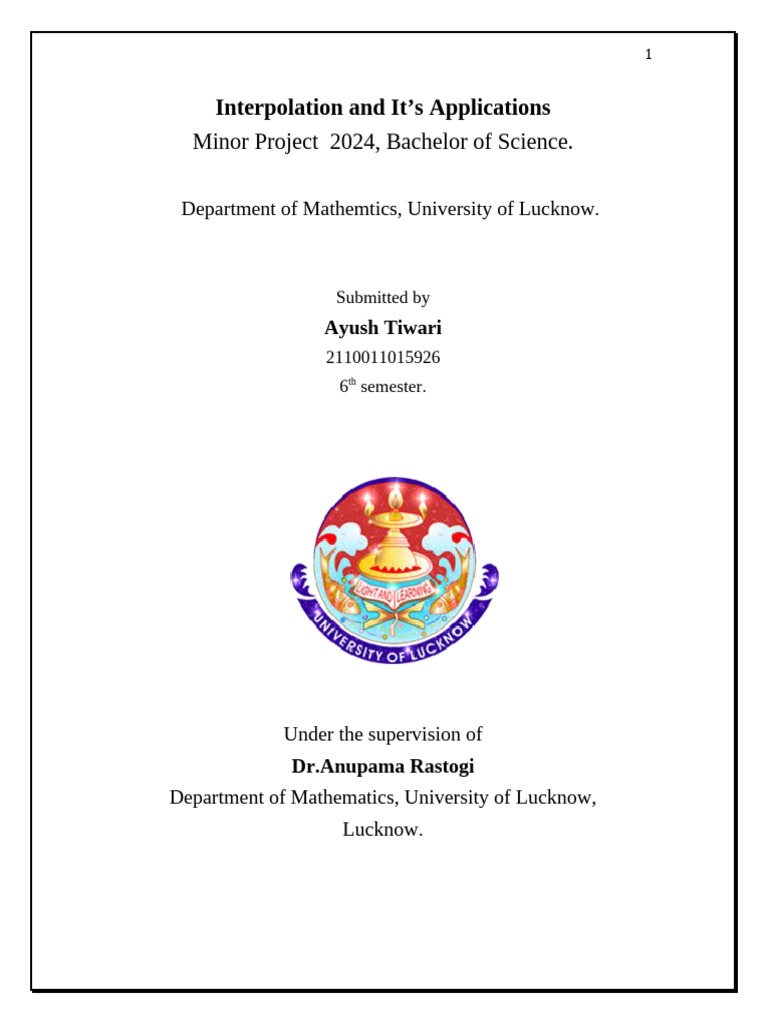 Interpolation - Arpit (1) 3 | PDF | Function (Mathematics) | Finite Difference