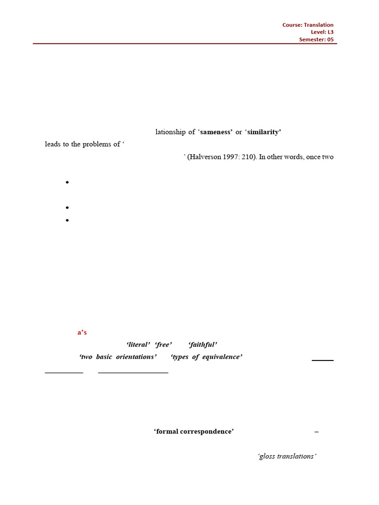 Lesson 05 | PDF | Translations | Concept