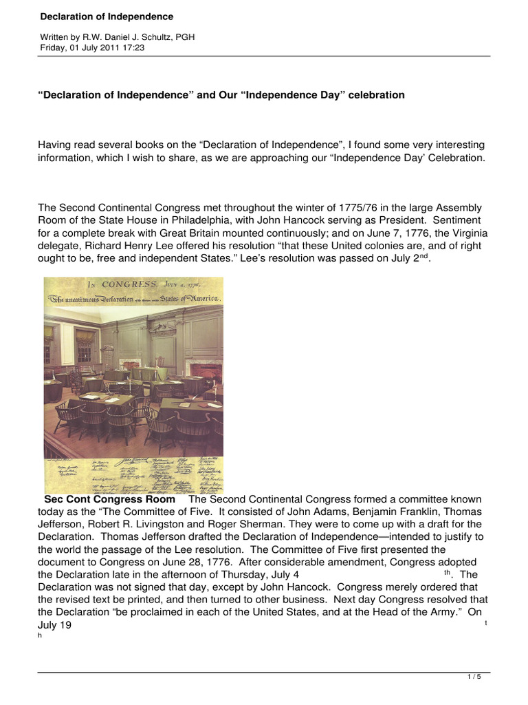 Declaration of Independence | PDF | United States Declaration Of ...