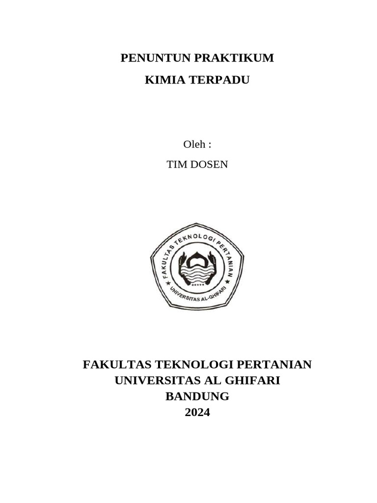Penuntun Praktikum Kimia Terpadu (2023) | PDF