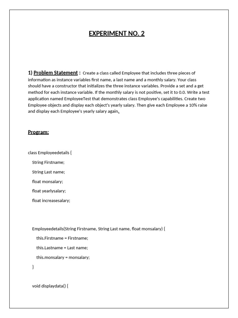 EXPERIMENT_NO2java[1] | PDF | Computer Programming | Software Engineering