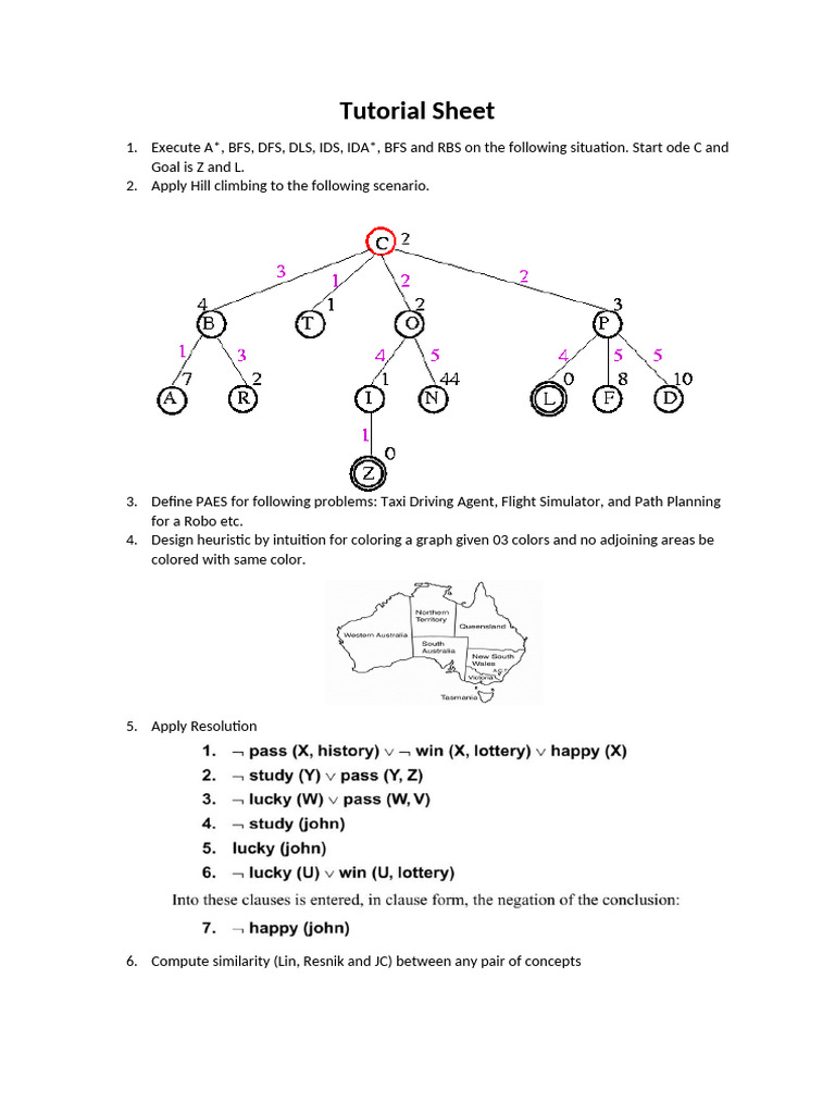Tutorial Sheet | PDF