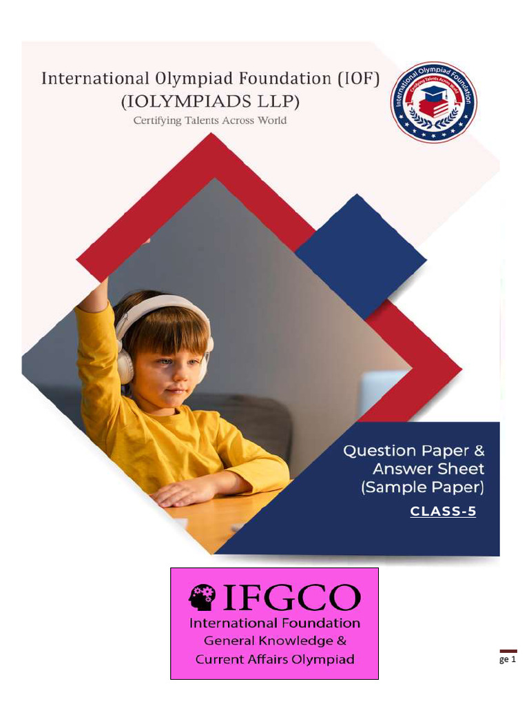 IFGCO Class 5 Sample Paper | PDF