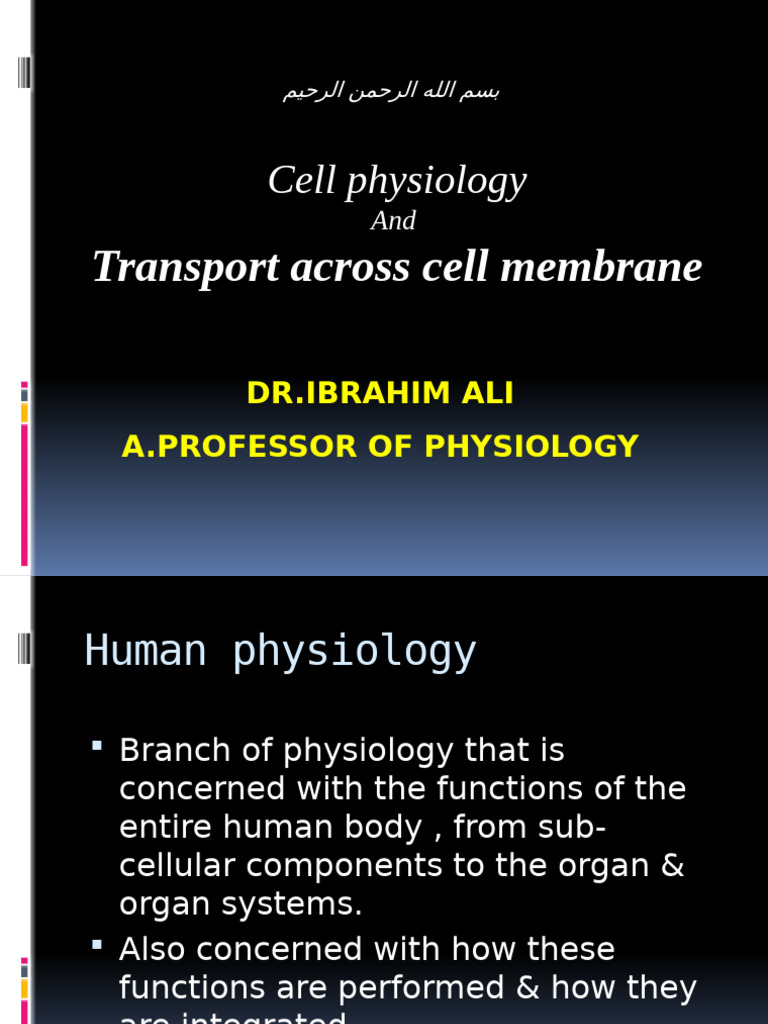 Cell Physiology and Membrane Transport | PDF | Endoplasmic Reticulum ...