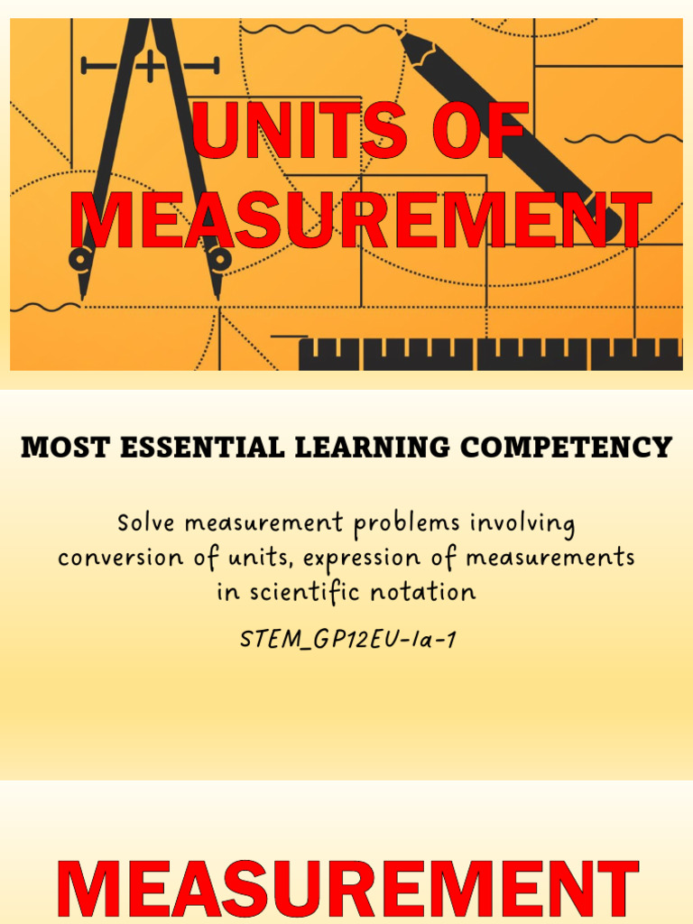 UNITS OF MEASUREMENT - LM | PDF