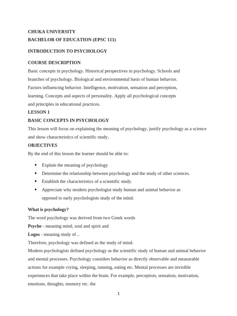 Intro to Psychology for Educators | PDF | Psychology | Perception