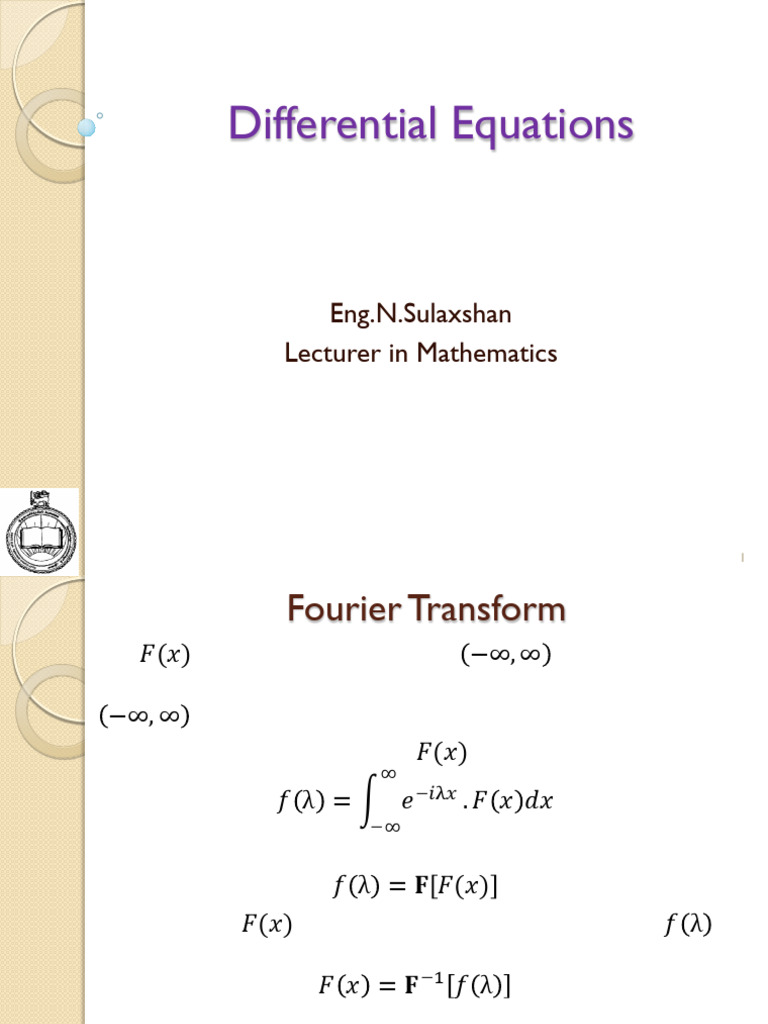 Fourier Transform Full Notes | PDF | Fourier Transform | Function ...
