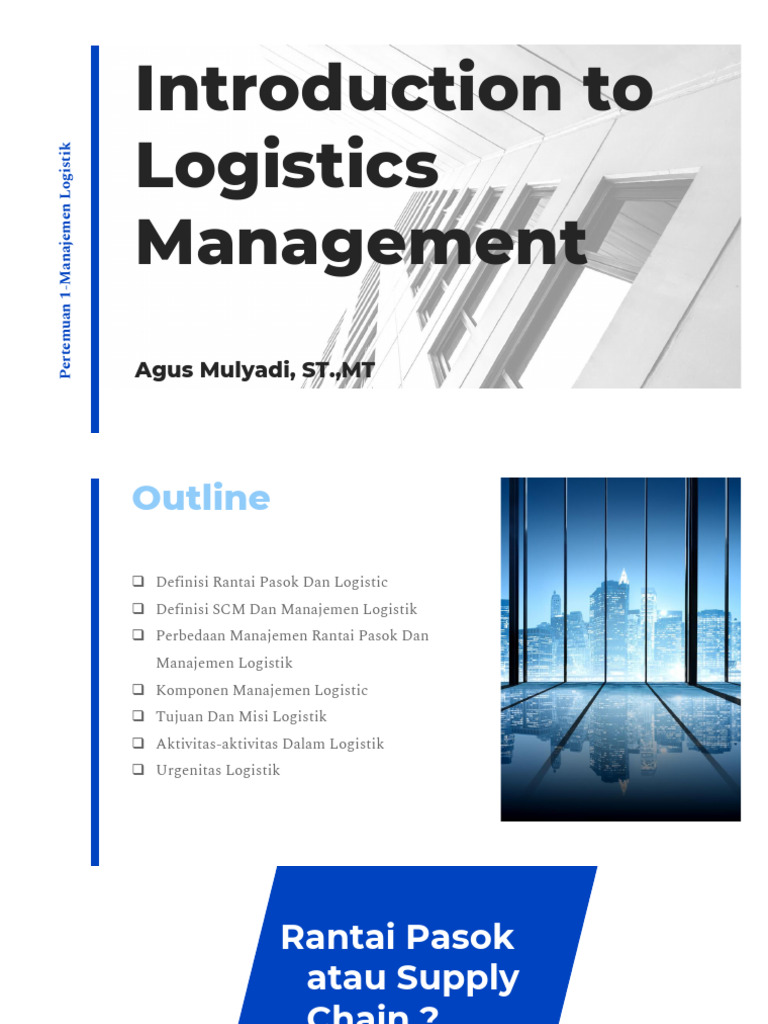 Pertemuan 1 Introduction To Logistics Management | PDF