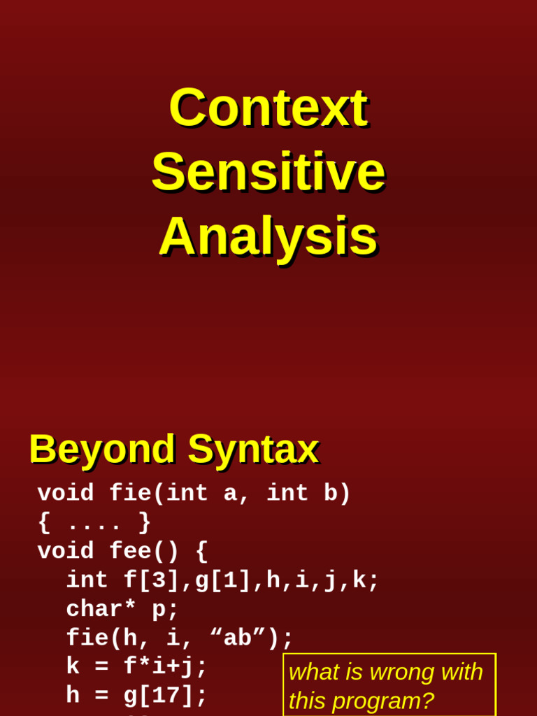 14-Context Sesitive Analysis and Attribute Grammars | PDF | Formalism (Deductive) | Computer ...