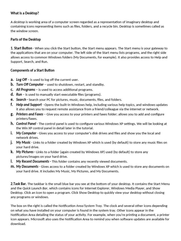 ICT - NOTES | PDF | Window (Computing) | Icon (Computing)