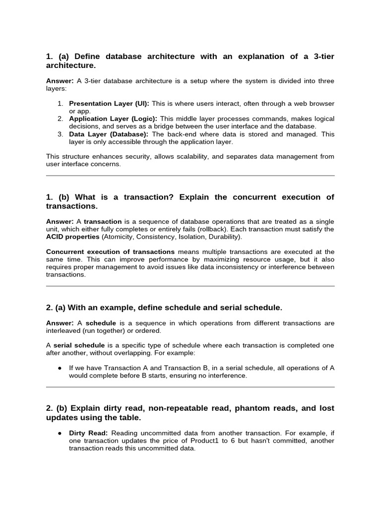 13 Batch Mid Final Q Solve Database | PDF | Database Transaction | Acid