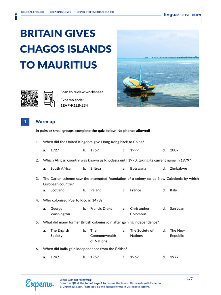 Britain Returns Chagos Islands to Mauritius | PDF | British Empire ...