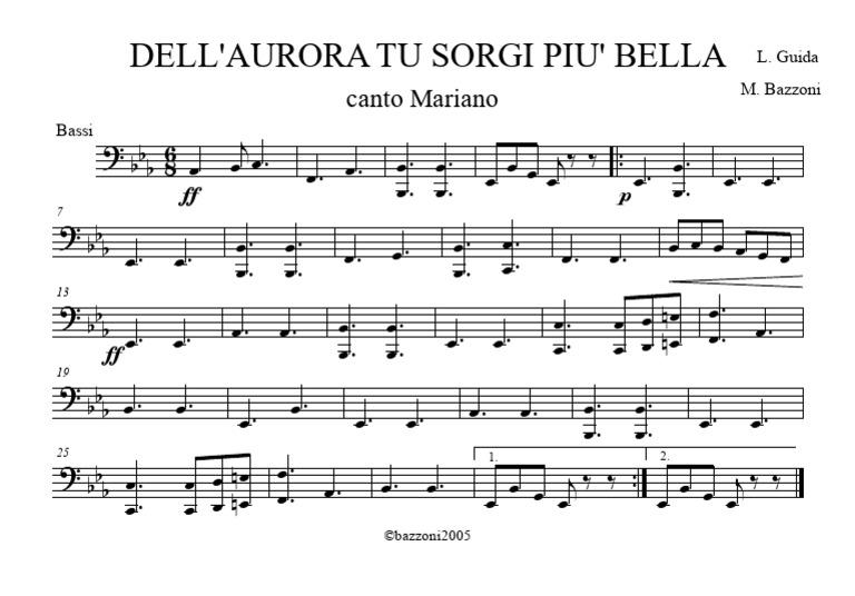 dellaurora-tu-sorgi-basso-tuba | PDF