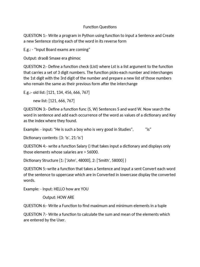 Python Functions and SQL Tasks | PDF | Letter Case | Function (Mathematics)