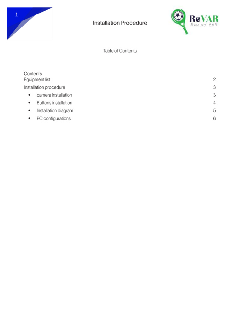 ReplayVar Installation | PDF