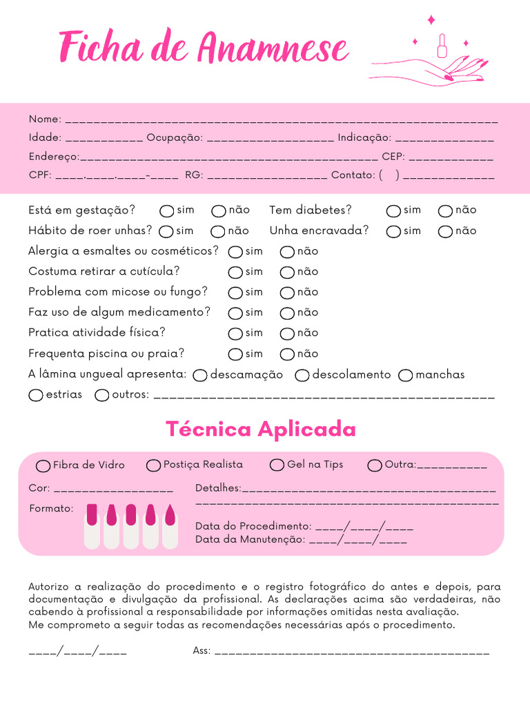 Ficha de Anamnese | PDF