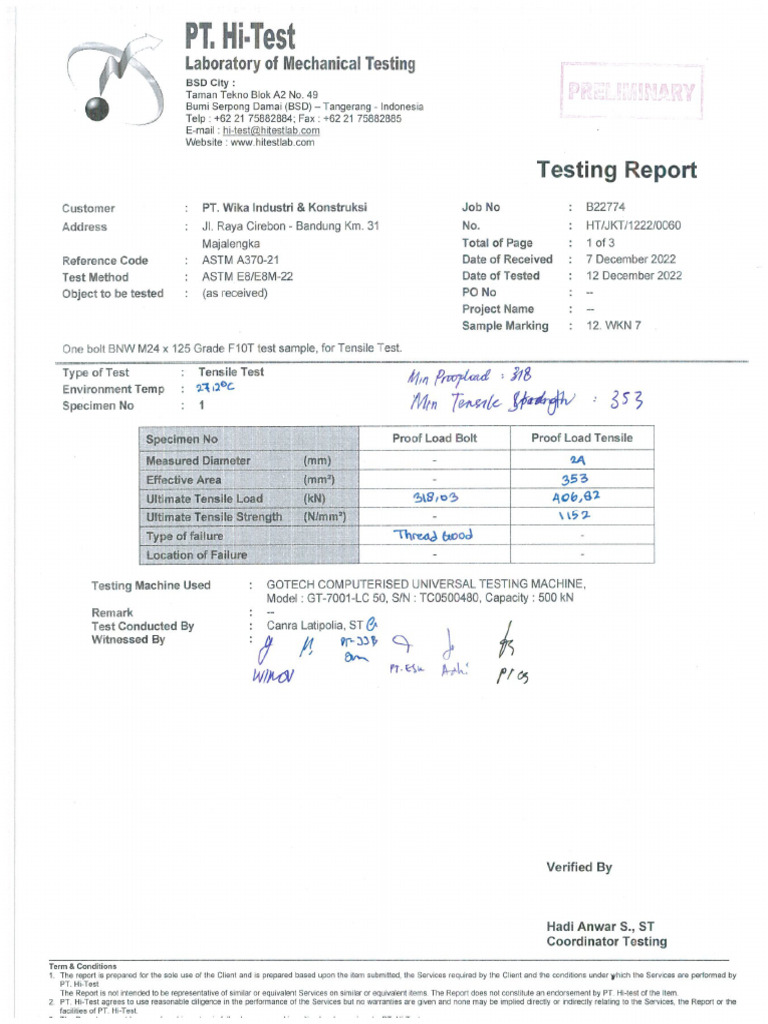 Uji Baut F10T (3) | PDF