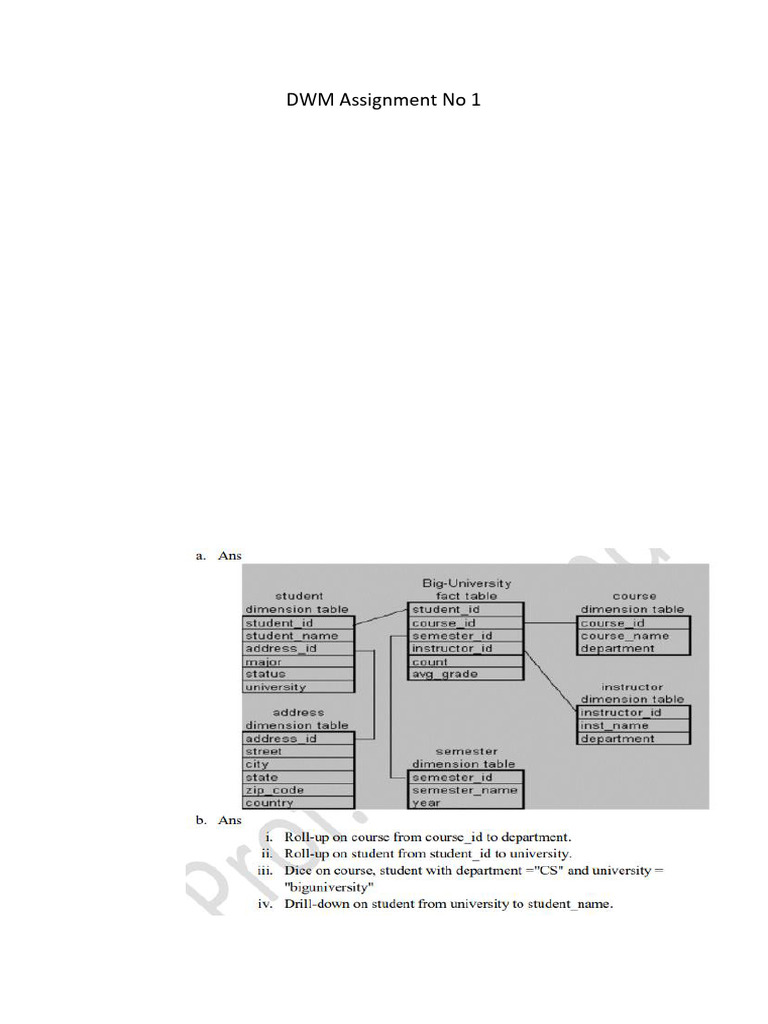 DWM Assignment No 1 | PDF
