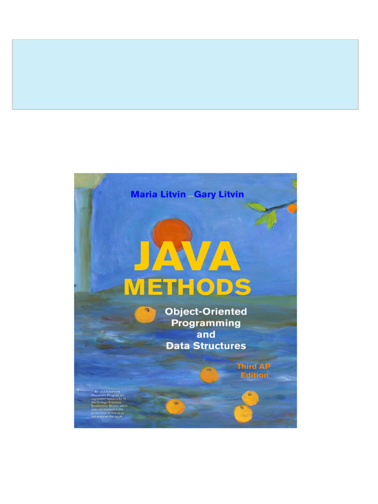 Download Full Java Methods Object Oriented Programming And Data