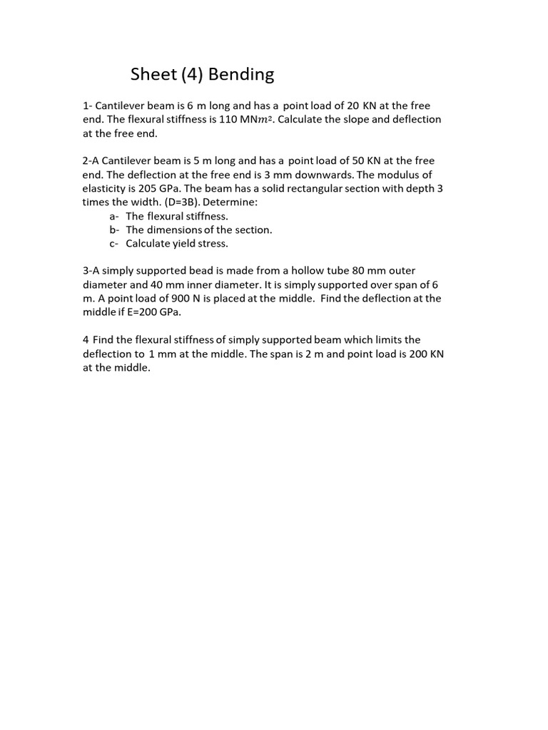 Beam Bending Calculations Guide | PDF