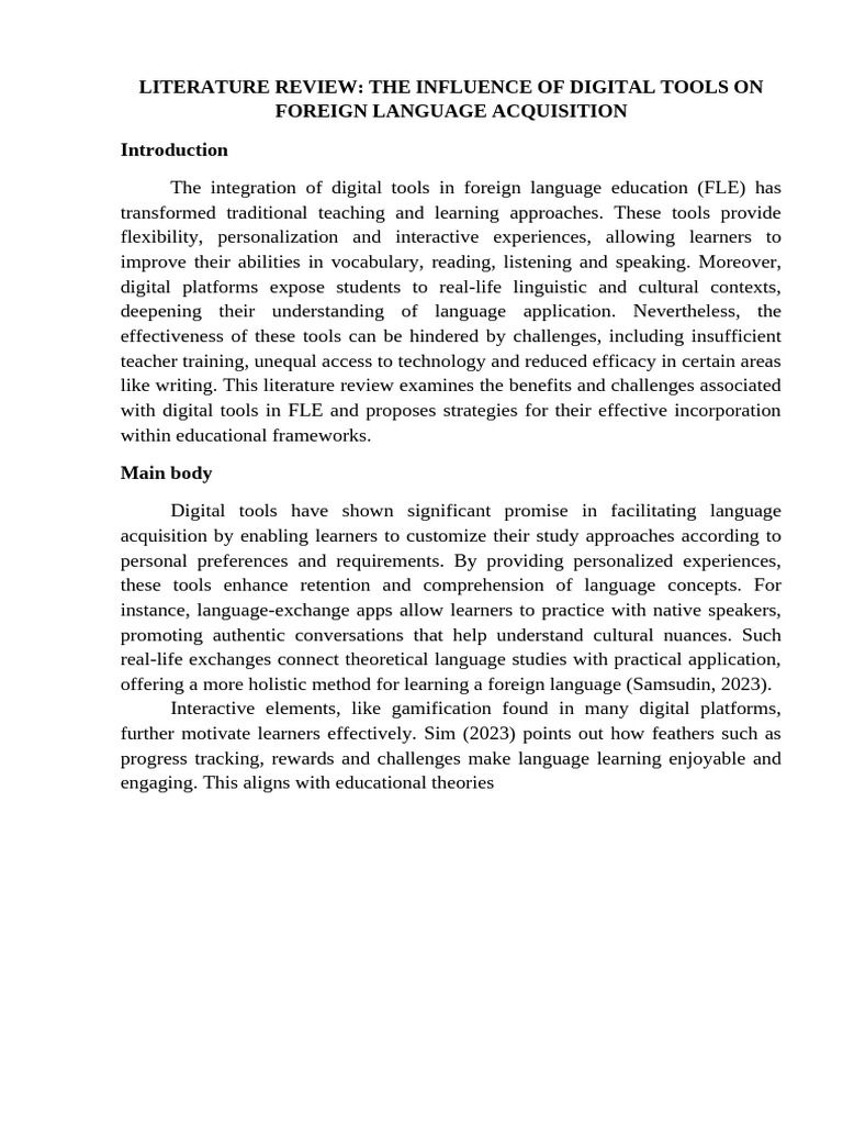 Literature Review | PDF
