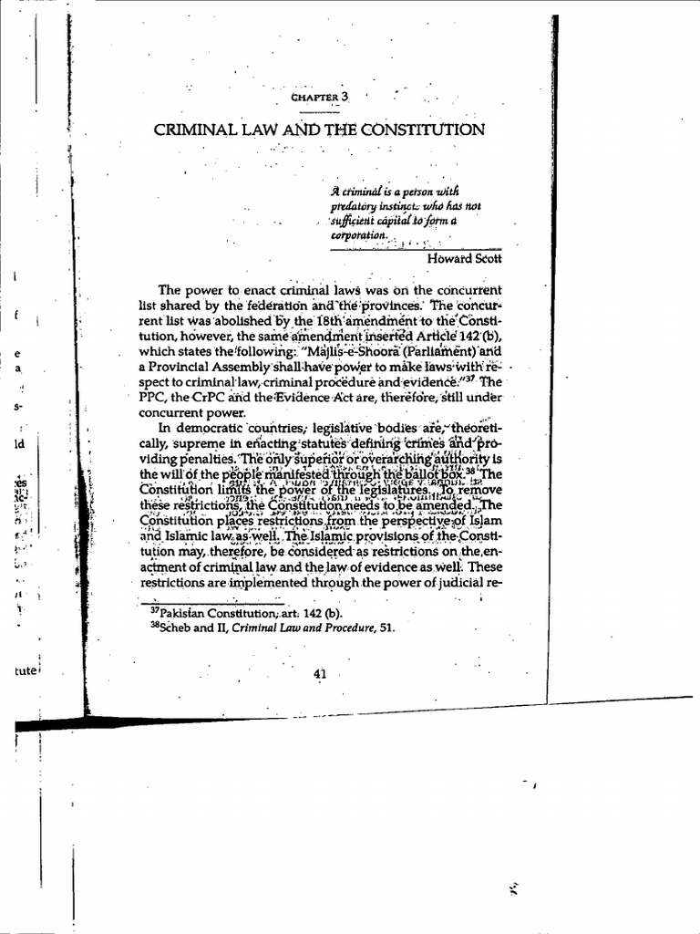 Criminal Law and The Constitution | PDF | Ex Post Facto Law | Acquittal