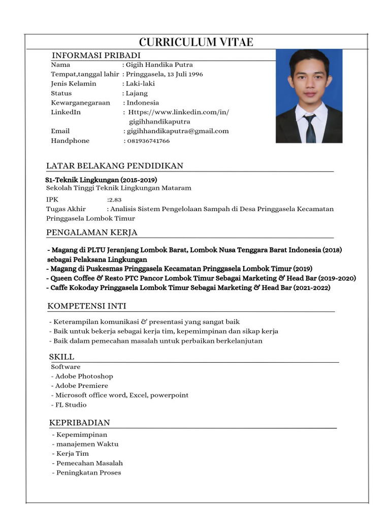 CV Gigih - Digabungkan | PDF