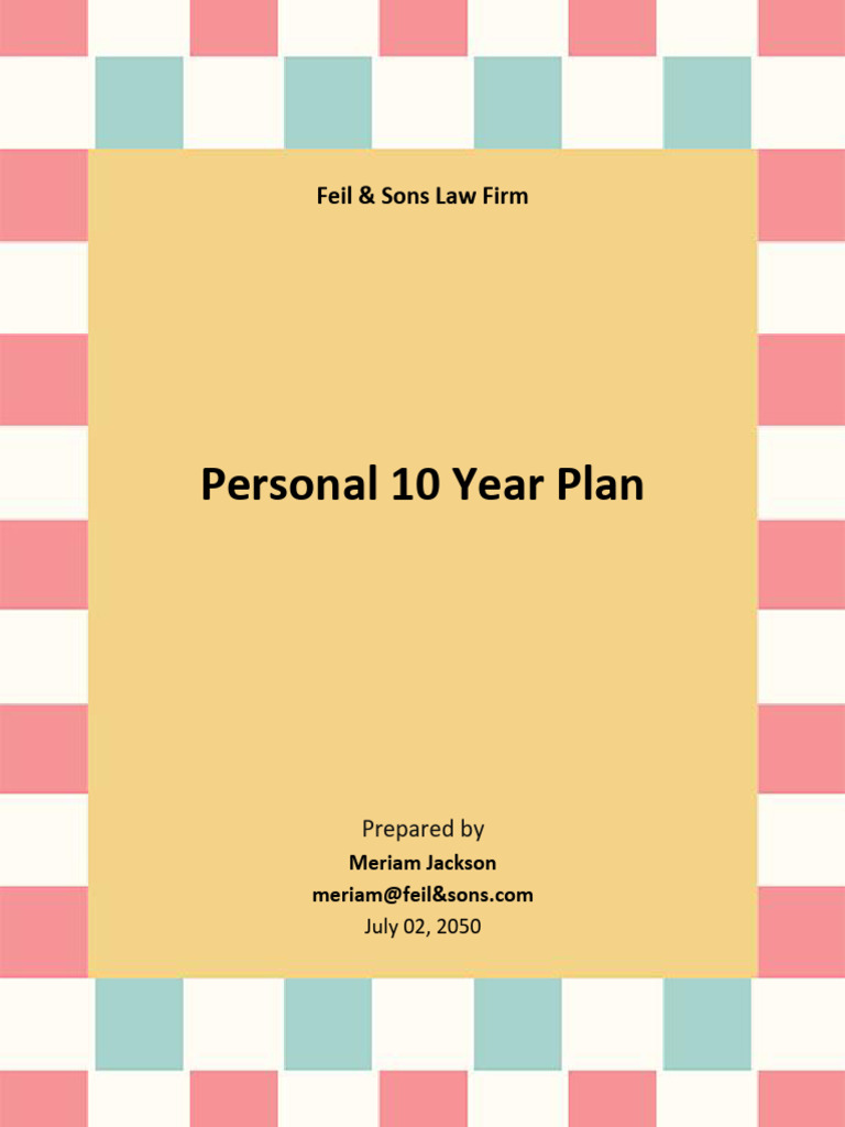 Personal 10 Year Plan Template | PDF