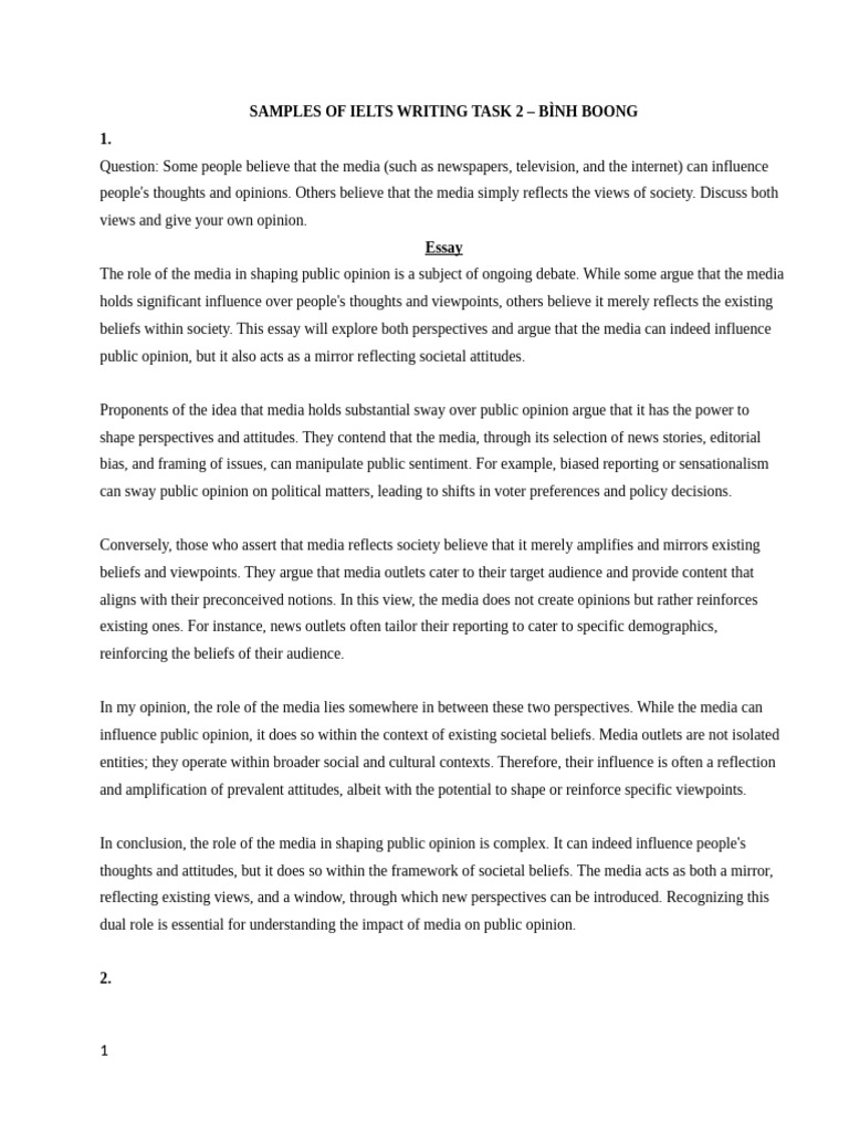Samples of Ielts Writing Task 2 | PDF | Cost Of Living | Climate Change ...