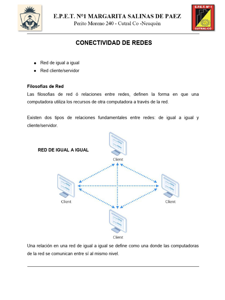 Redes Parte 4 - Modelos de Red Cliente-Servidor - Uno A Uno (P2P) | PDF ...