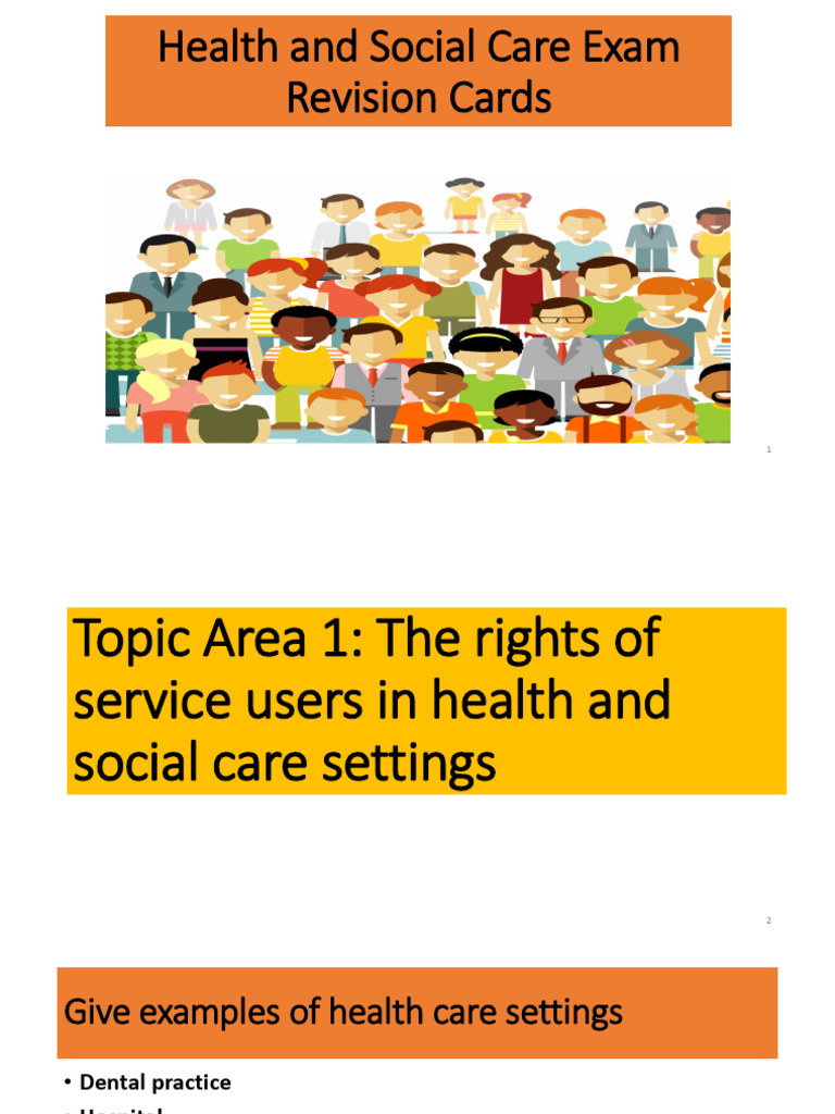 RO32 Health and Social Care Revision Cards | PDF | Nonverbal ...