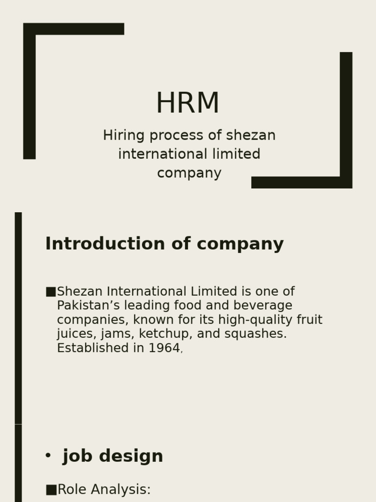 Shezan Hiring Process | PDF