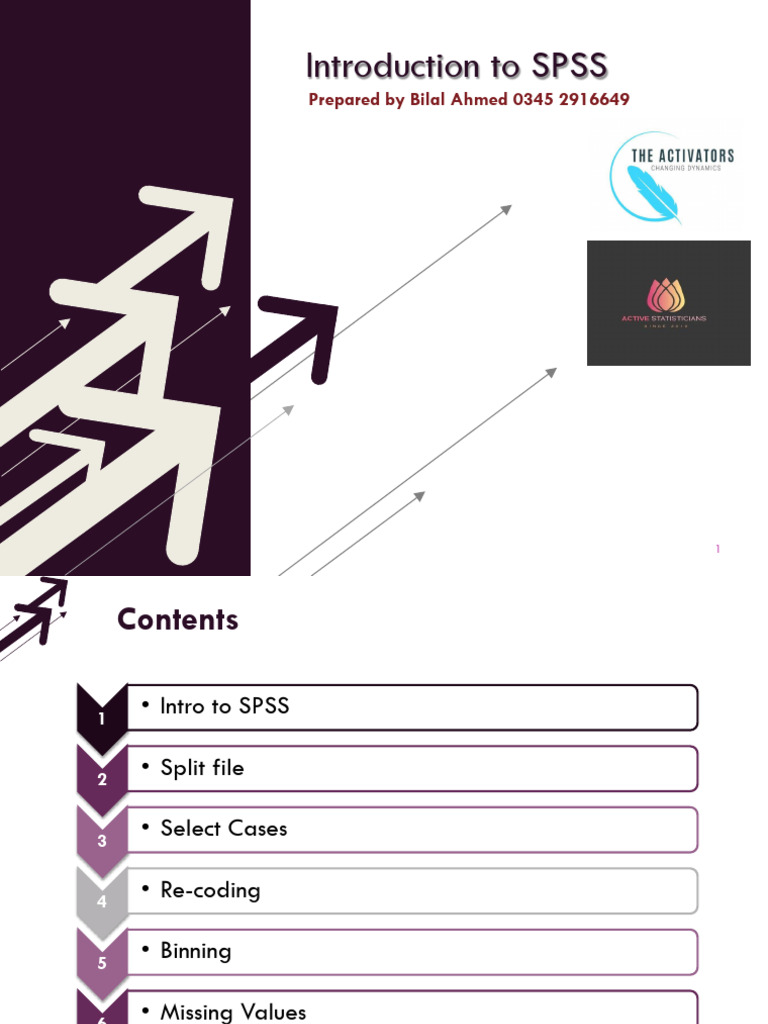 Lecture 2 - Introduction To SPSS | PDF | Spss | Computing