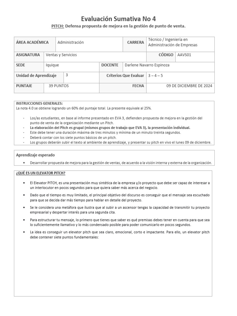 EVALUACIÓN SUMATIVA No 4 | PDF