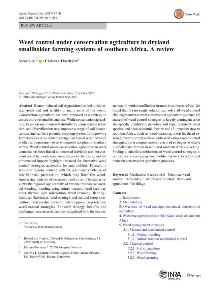 s13593-017-0453-7 | PDF | Herbicide | Weed