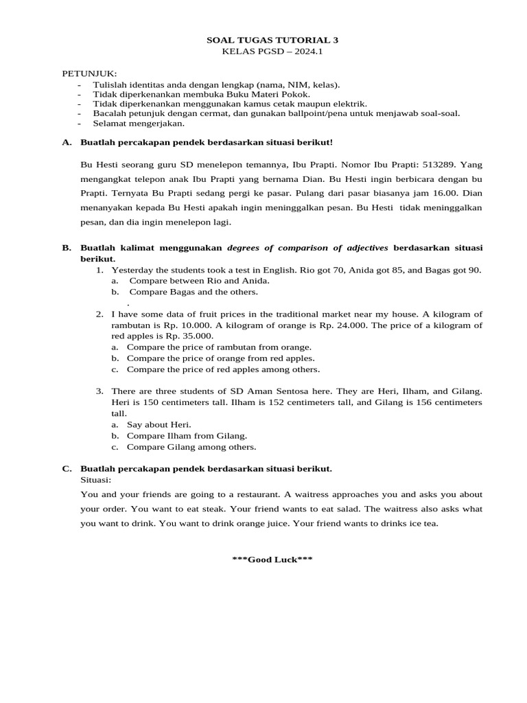 Tugas Tutorial 3 PGSD 20241 | PDF