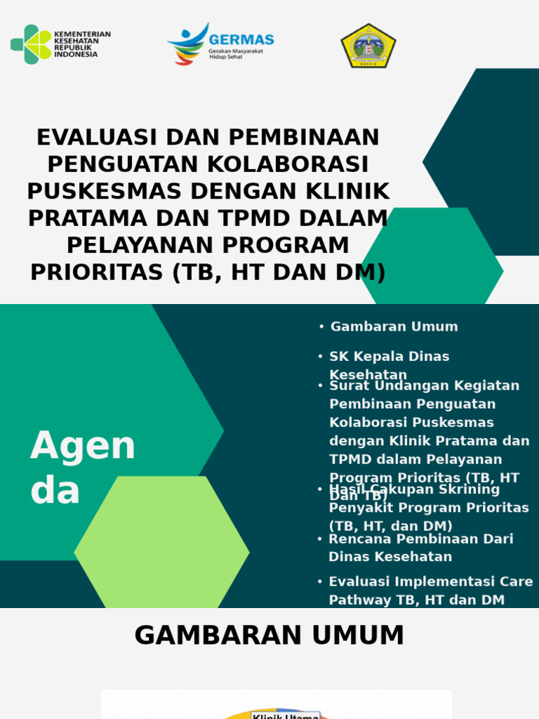 Evaluasi Pembinaan Penguatan Kolaborasi Puskesmas Dengan Klinik Pratama Dan TPMD | PDF