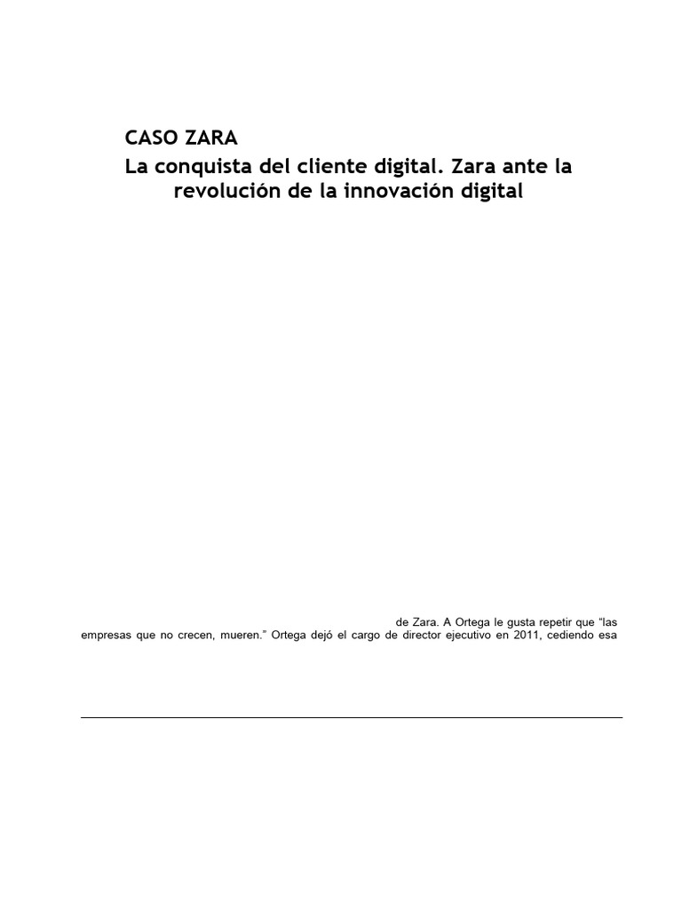 Trabajo Final - Caso Zara | PDF | H&M | Moda