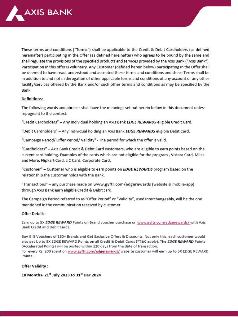 Bonus Rewards Festive Points Terms & Condition | PDF | Gift Card ...