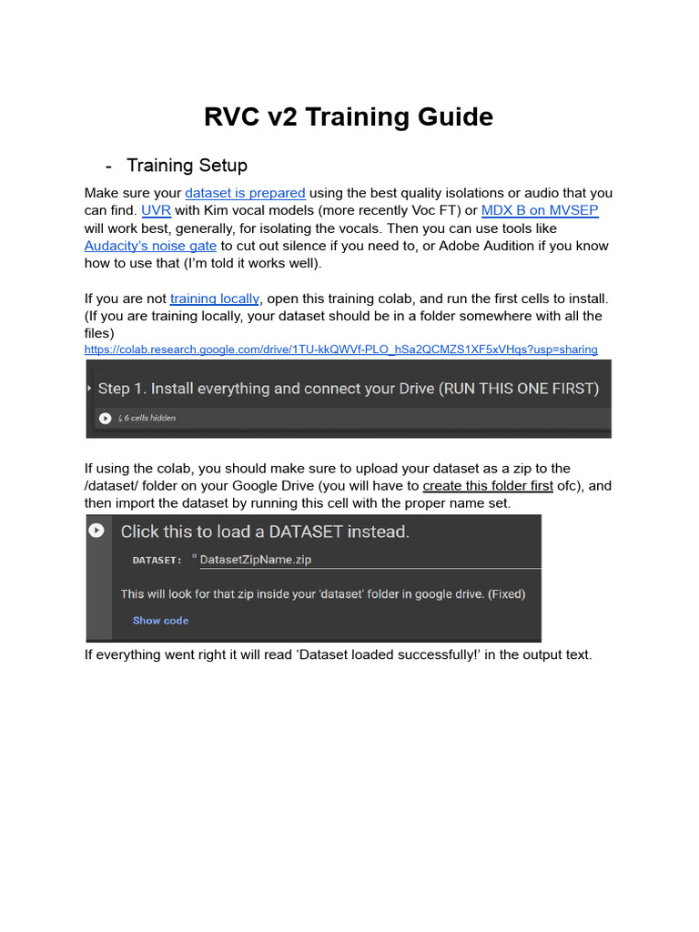 Training RVC v2 models Guide (by kalomaze) | PDF | Computer File ...