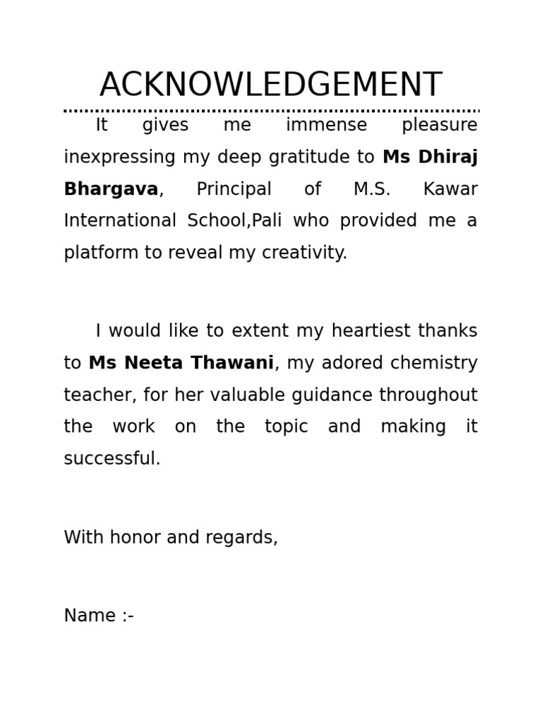 Acknowledgement | PDF