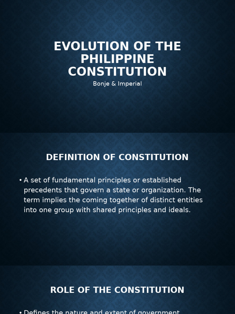 Philippine Constitution Evolution Overview | PDF | Philippines ...